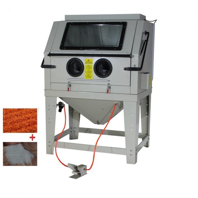 Cabine de sablage 990L + 50kg abrasif